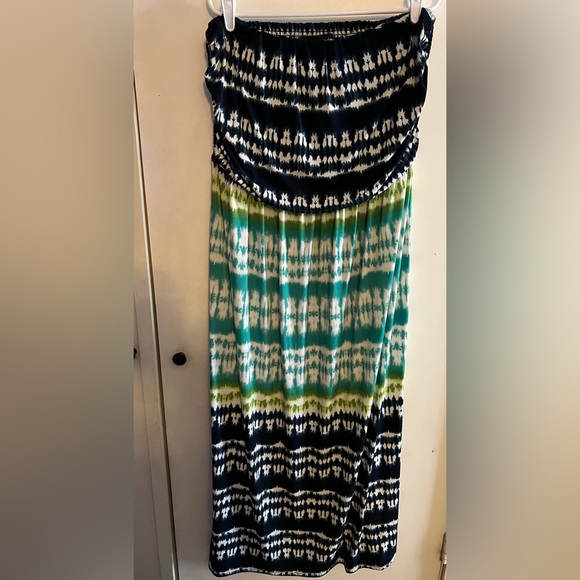 Mlle Gabrielle | Dresses | Tie Dye Stripe Off The Shoulder Maxi Dress ...